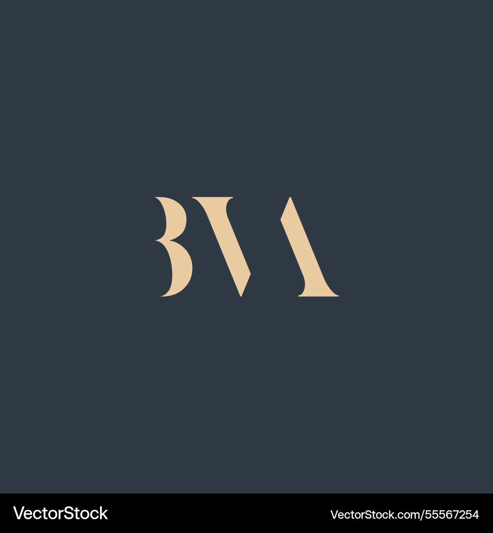 Bva abstract letter logo Royalty Free Vector Image