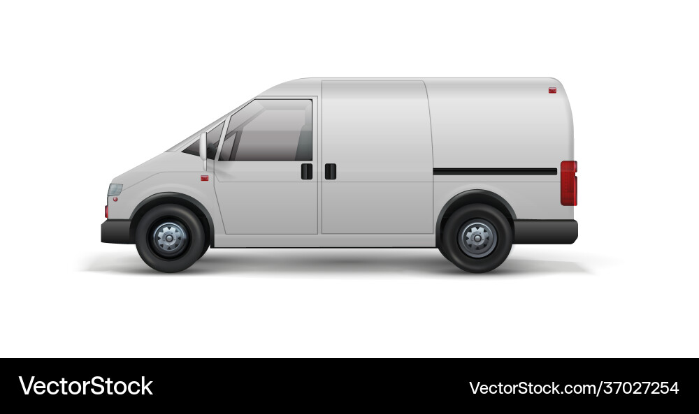 Delivery transport realistic van for shipping Vector Image