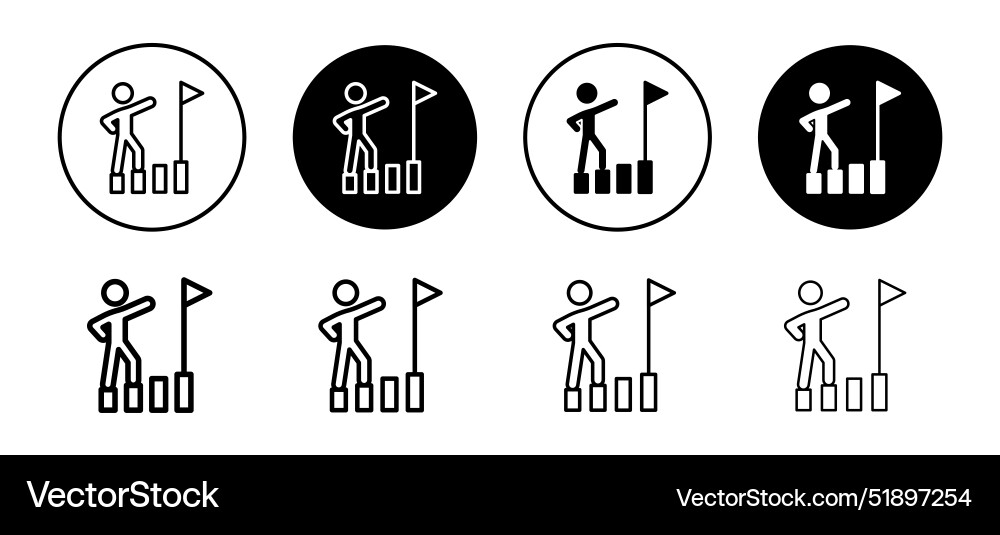 Leader icon set collection for web Royalty Free Vector Image