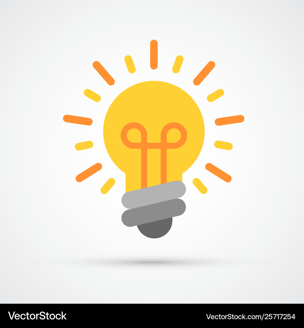 Light Bulb Idea Symbol Royalty Free Vector Image