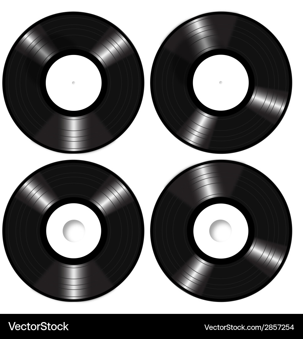 Lp vinyl records mockup Royalty Free Vector Image