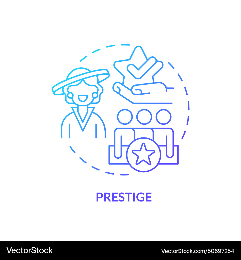 Prestige blue gradient concept icon Royalty Free Vector