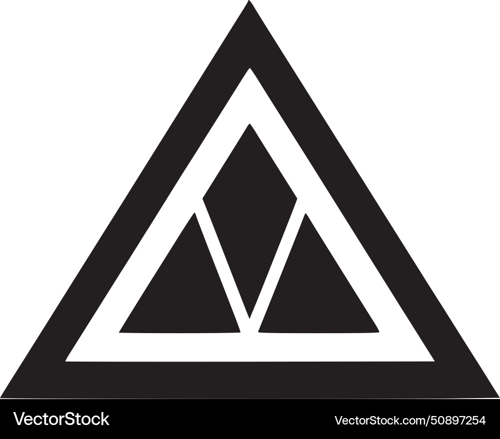 Triangle - high quality logo ideal for t-shirt Vector Image