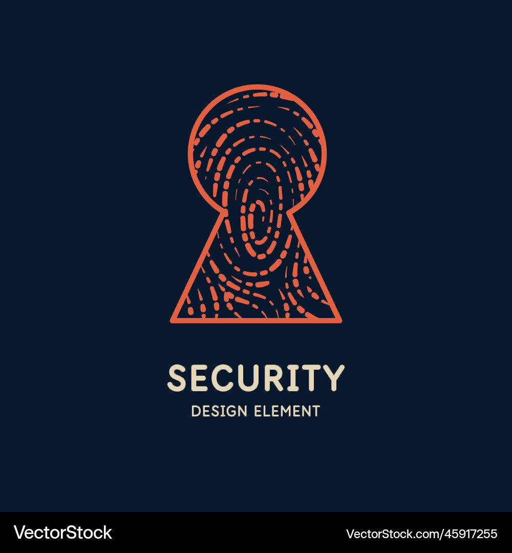 Biometric identification symbol a flat-style Vector Image