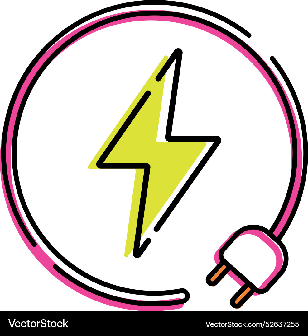Charge icon sketch Royalty Free Vector Image - VectorStock