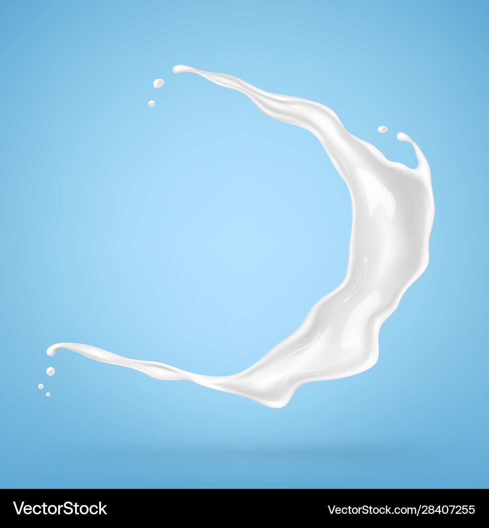 Milk splash Royalty Free Vector Image - VectorStock