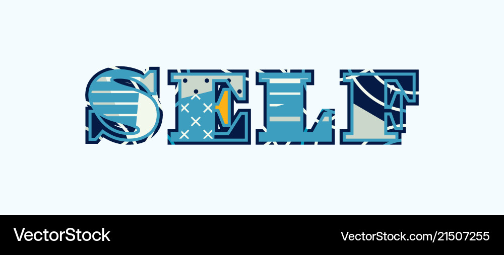 Self concept word art Royalty Free Vector Image