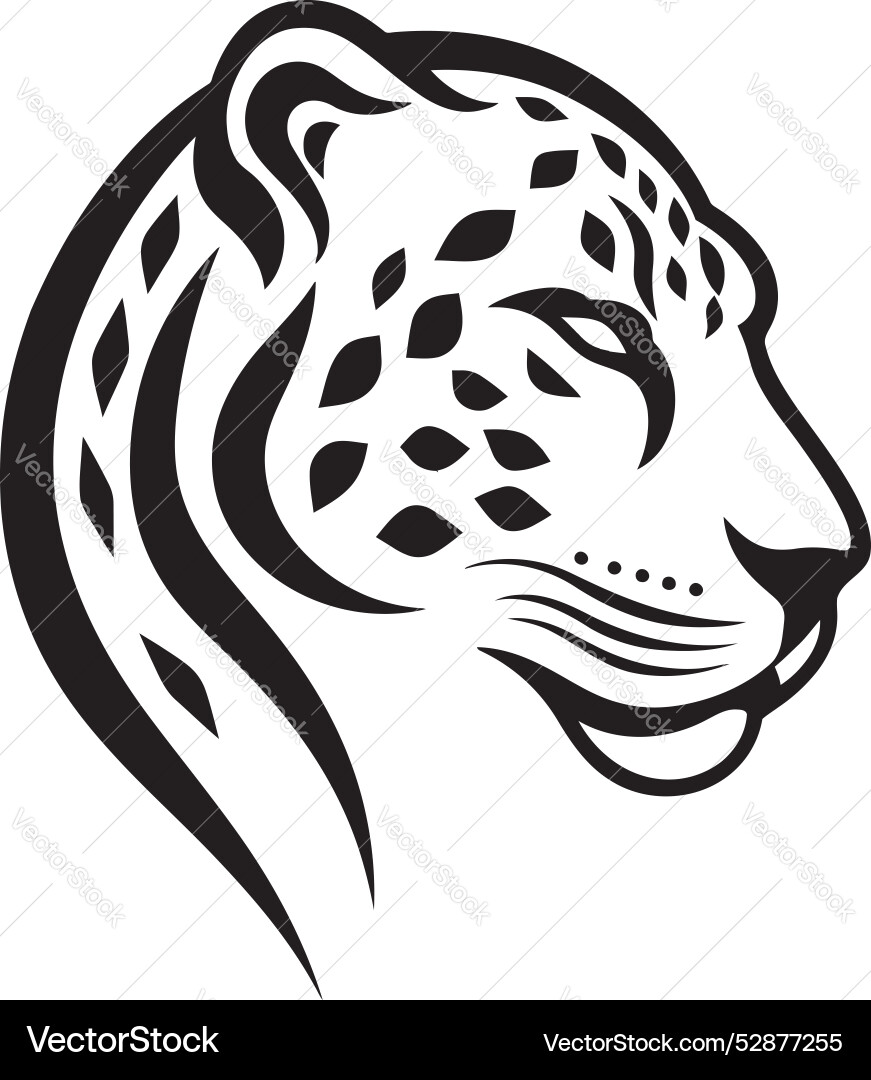 Sleek and abstract cheetah design monochromatic Vector Image