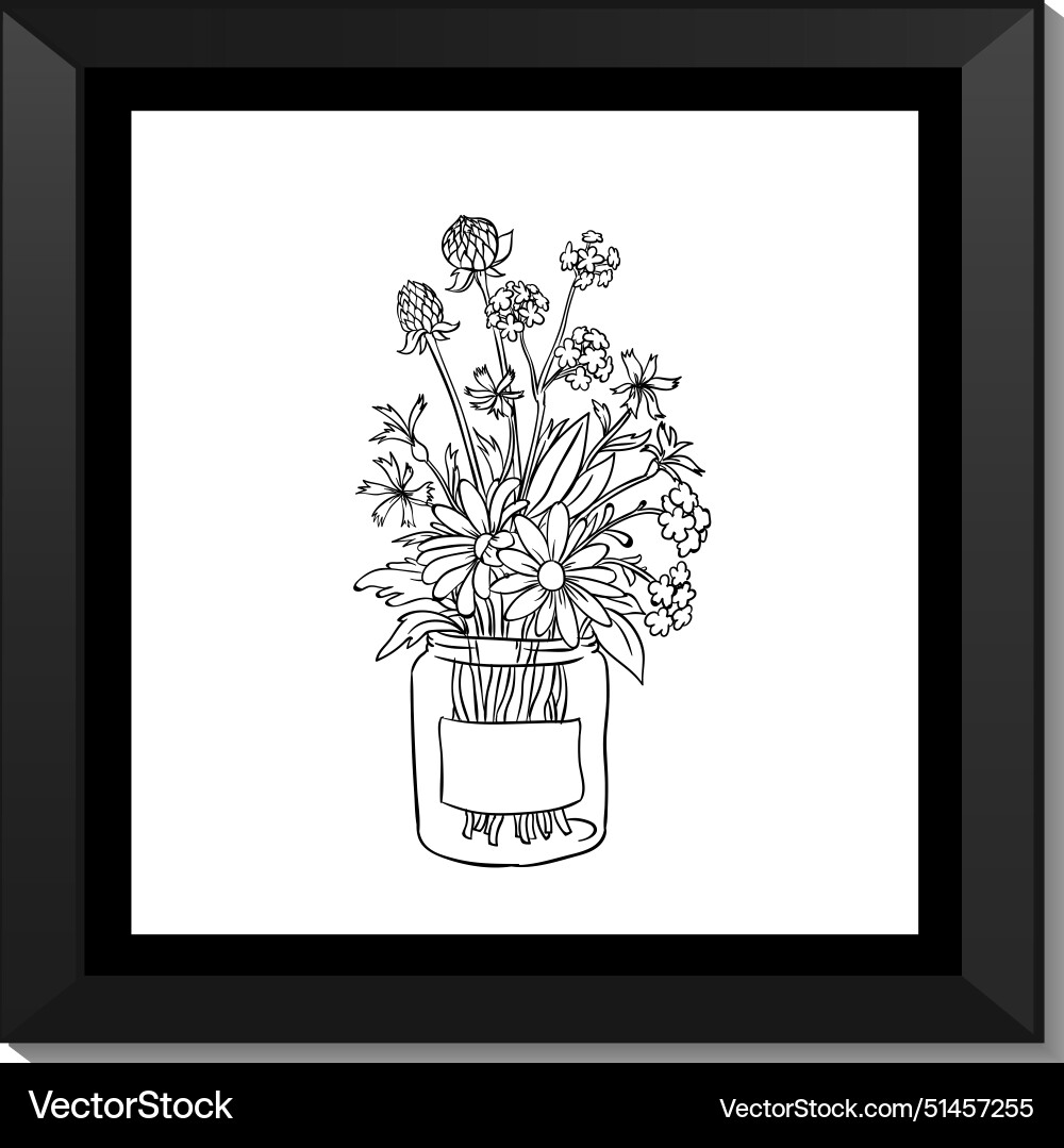 Wall canvas mockup frame Royalty Free Vector Image