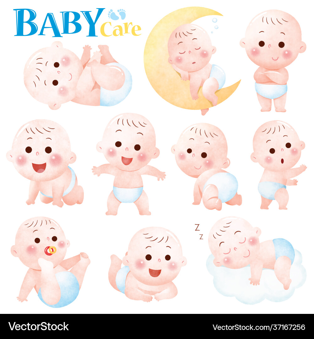 Baby character Royalty Free Vector Image - VectorStock