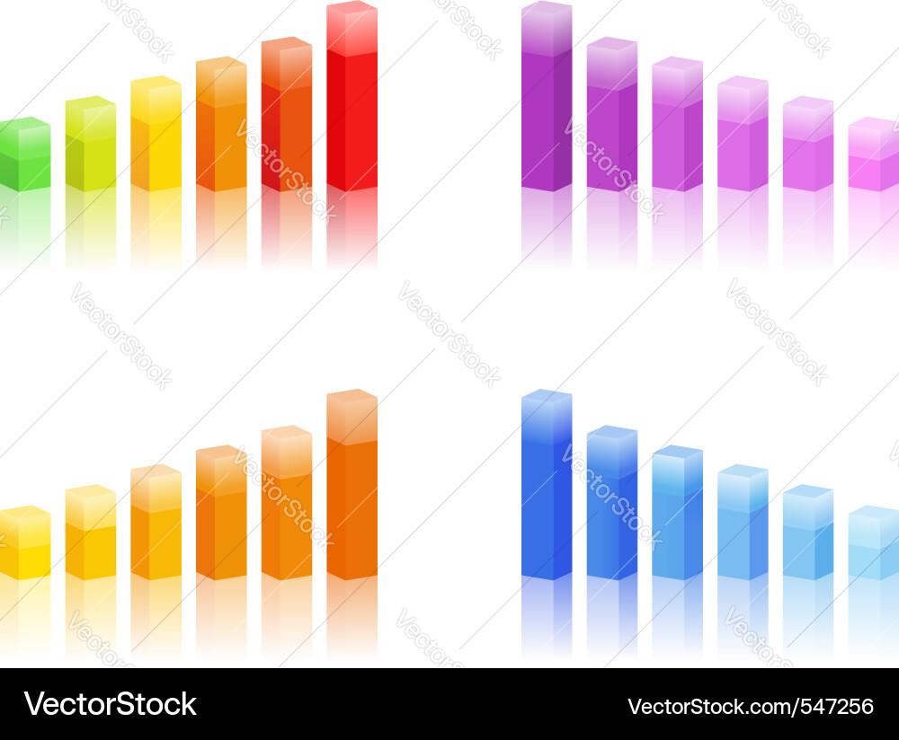 Bar graphs Royalty Free Vector Image - VectorStock