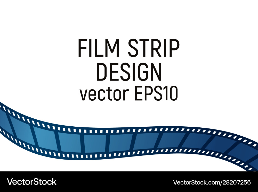 Blue film strip design Royalty Free Vector Image
