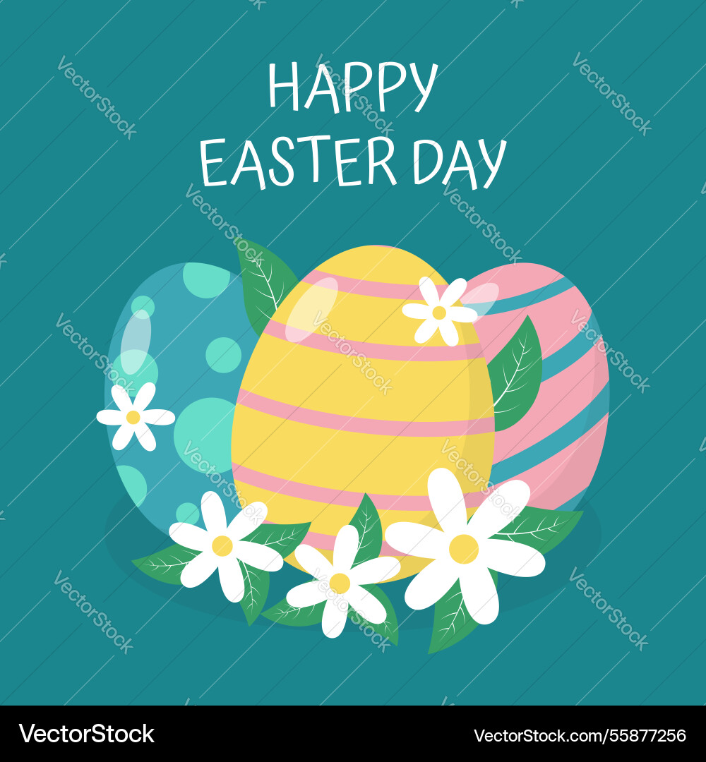 Easter background with cute egg Royalty Free Vector Image