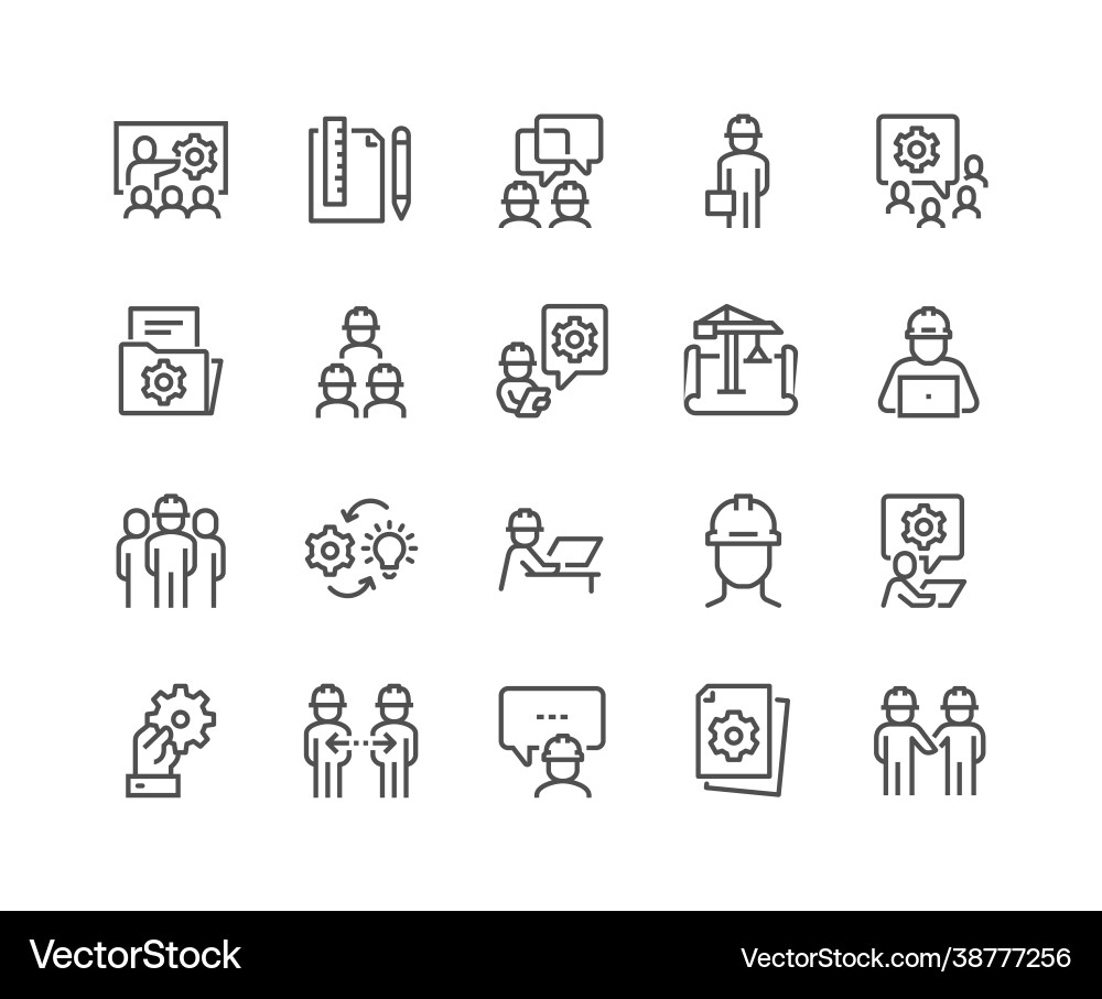 Engineering & Tech People Icons Royalty Free Vector