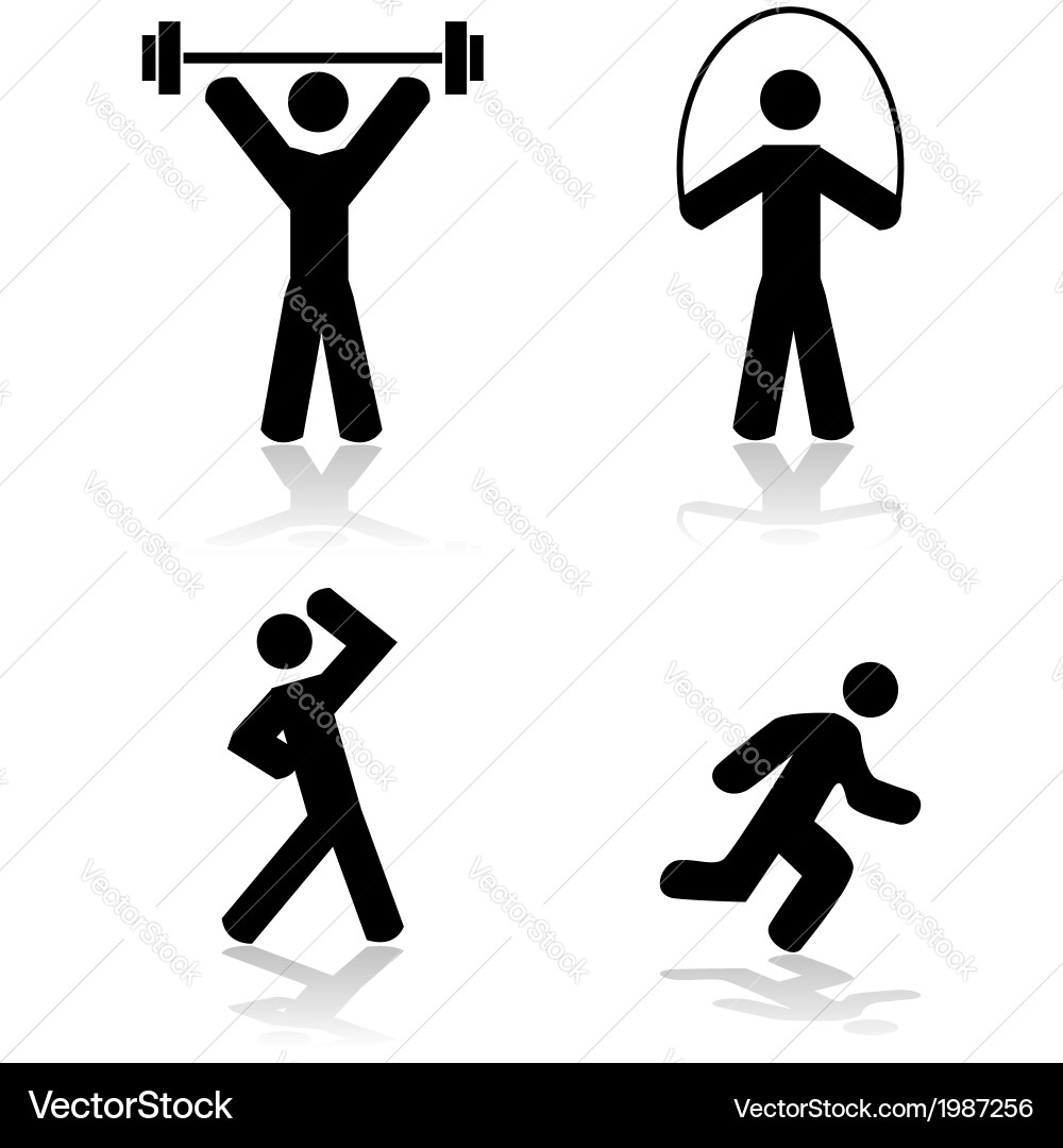 Exercise icons Royalty Free Vector Image - VectorStock