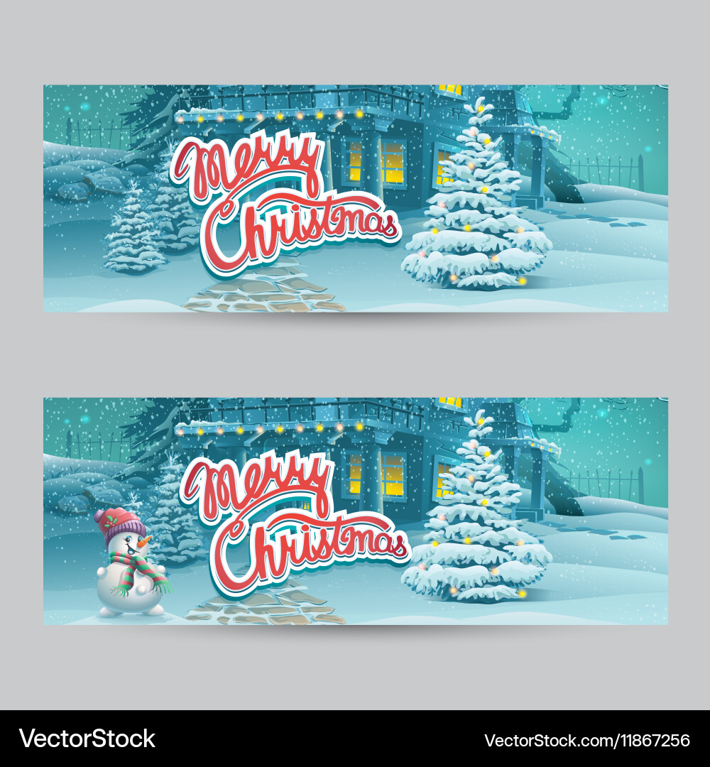 Horizontal banner - cartoon Royalty Free Vector Image