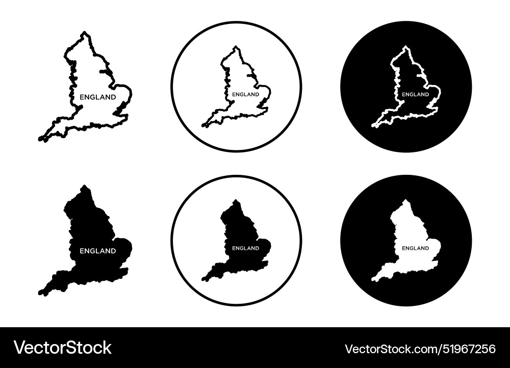 Map of england icon Royalty Free Vector Image - VectorStock