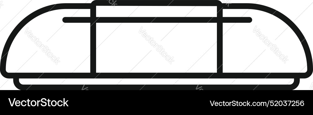 Monorail train minimalist outline icon showing Vector Image