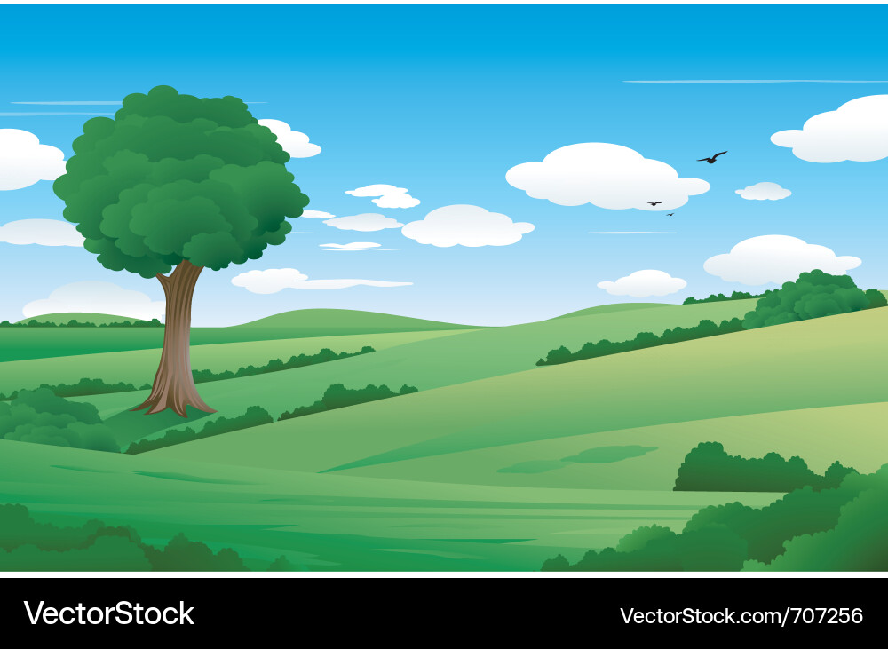 Nature landscape Royalty Free Vector Image - VectorStock