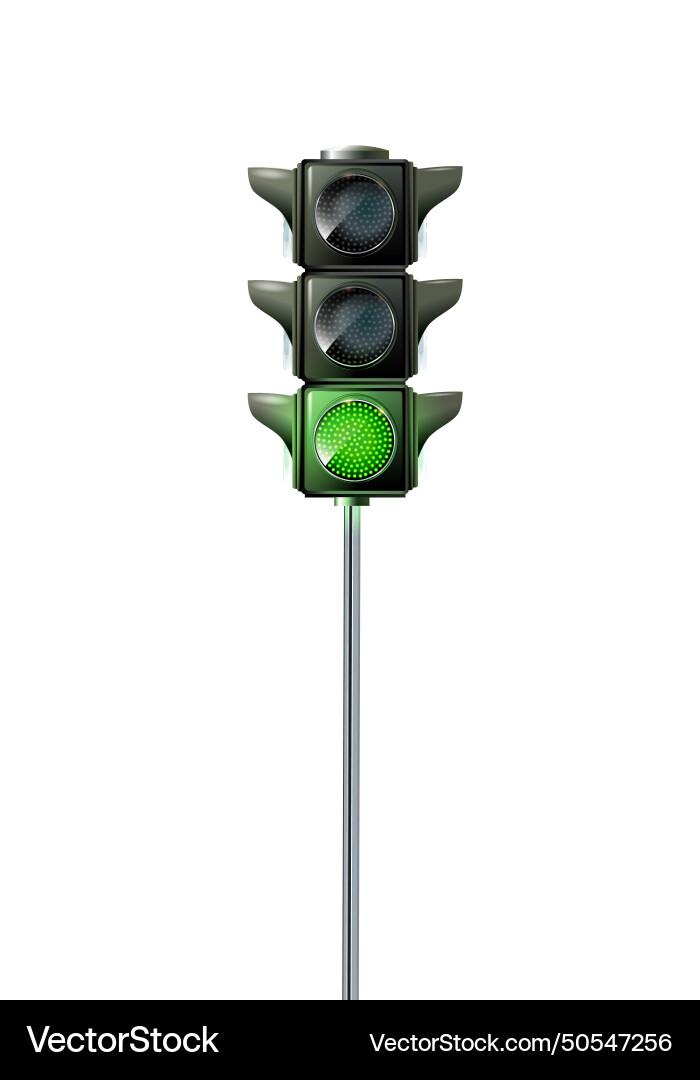 On and off traffic lights Royalty Free Vector Image