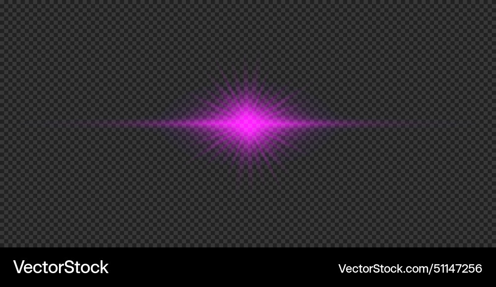 Purple horizontal light effect of lens flares Vector Image