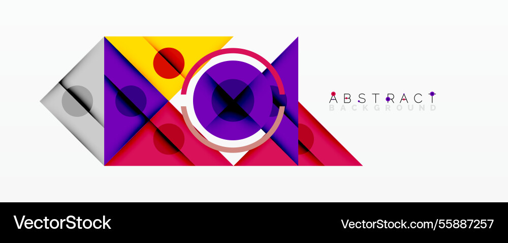 Abstract Geometric Composition With Overlapping Vector Image