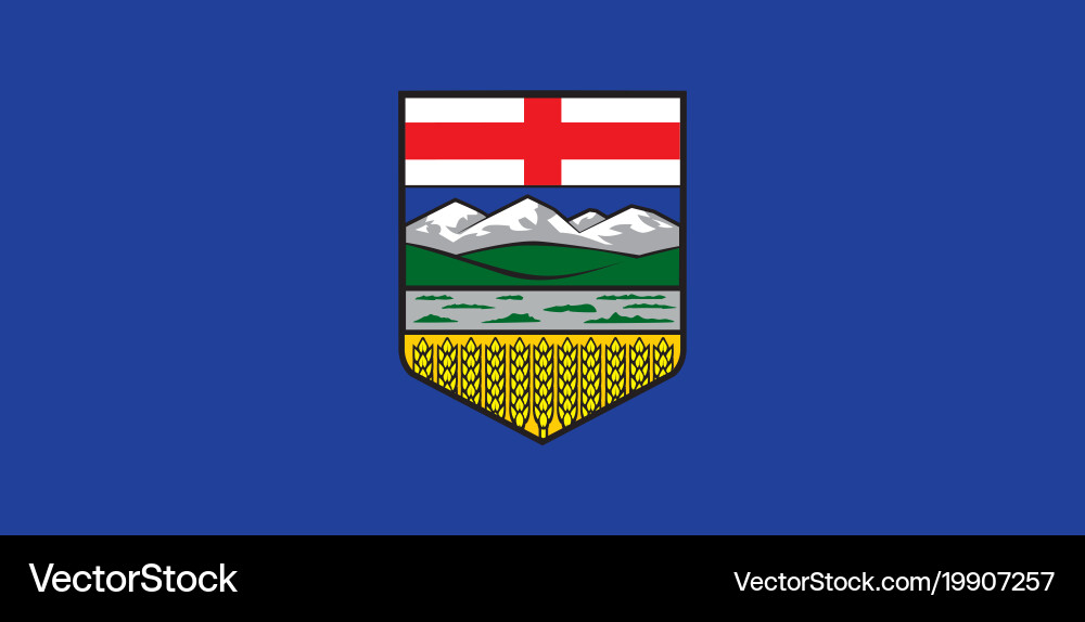 Alberta flag Royalty Free Vector Image - VectorStock