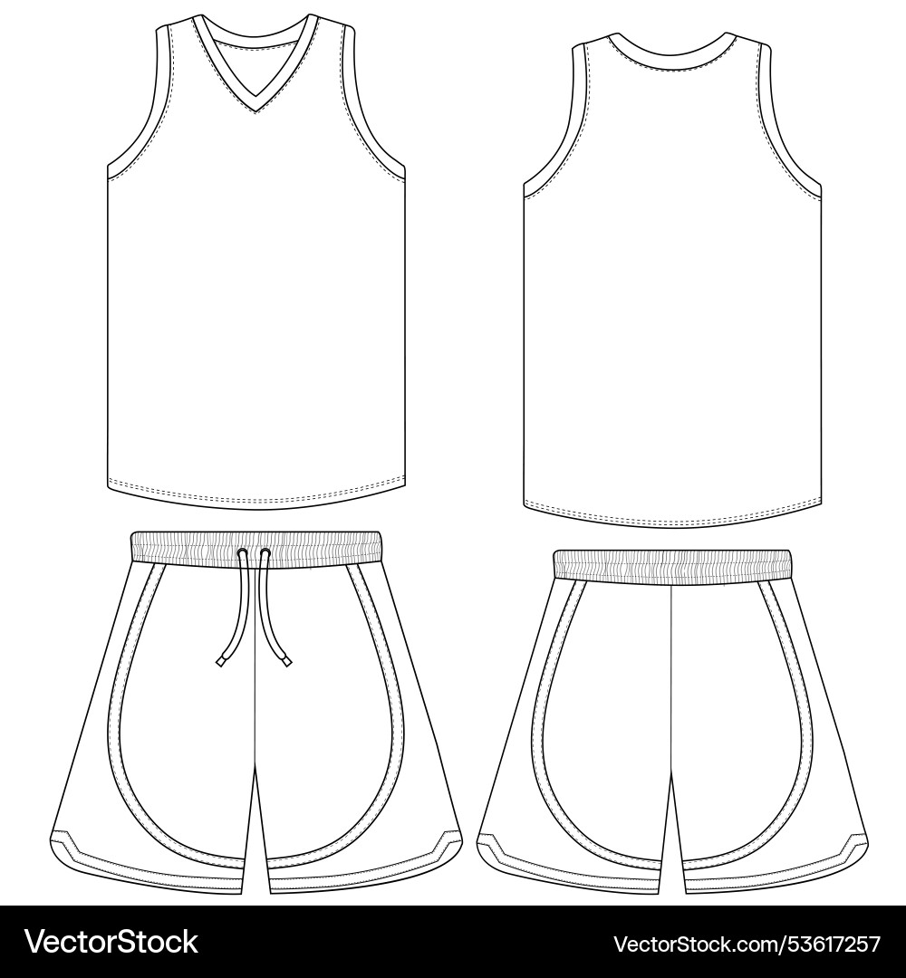 Basketball jersey mockup design Royalty Free Vector Image