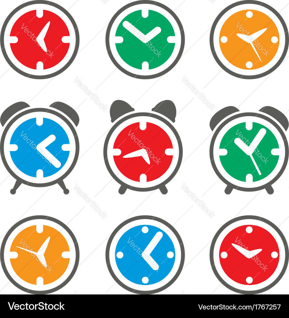 Clock symbols Royalty Free Vector Image - VectorStock