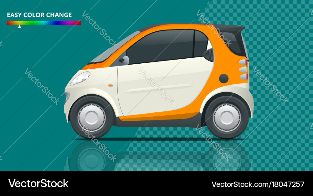 Compact smart car small hybrid Royalty Free Vector Image