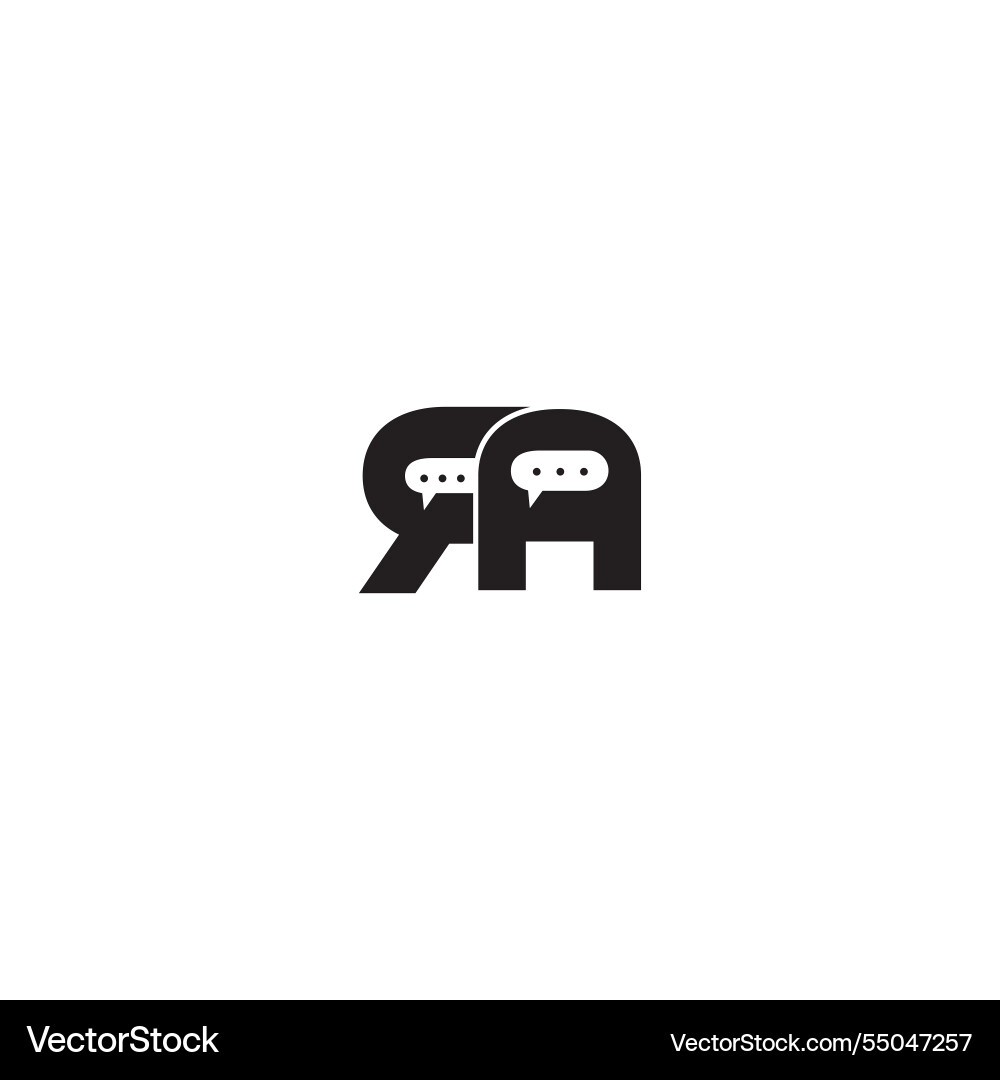 Creative-initial-letters-ra-chatting letter-logo Vector Image