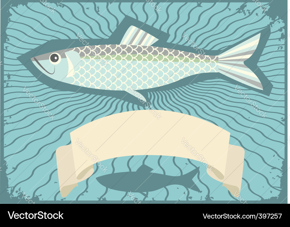 Herring poster Royalty Free Vector Image - VectorStock