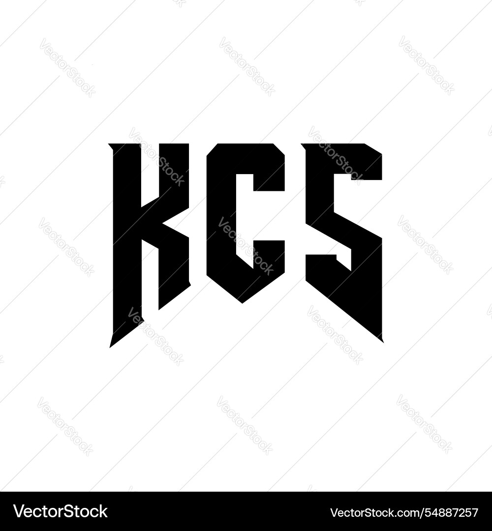 Kcs letter logo design for technology company Vector Image