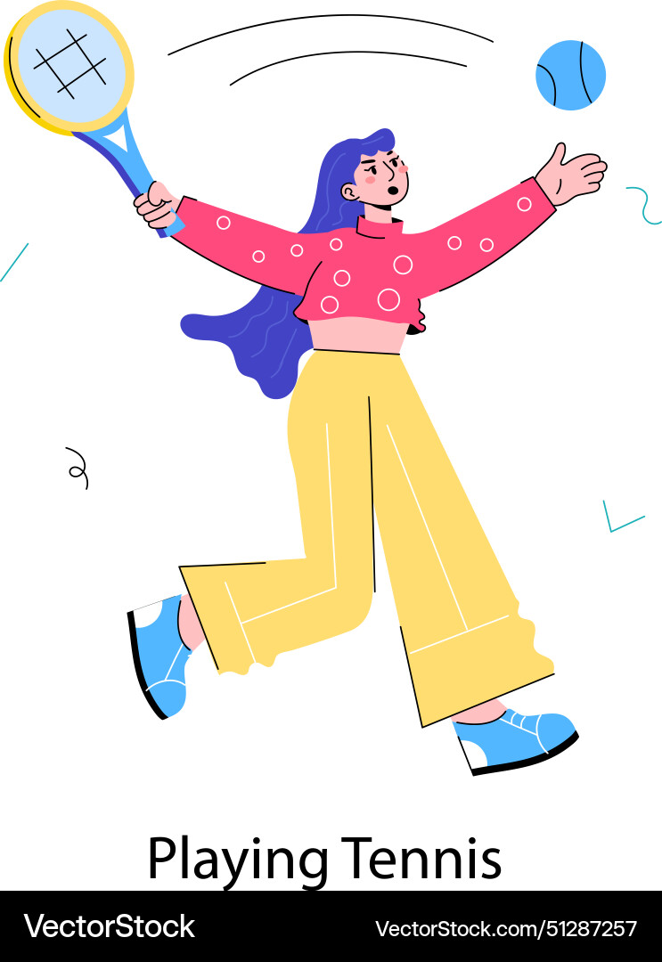 Playing tennis Royalty Free Vector Image - VectorStock