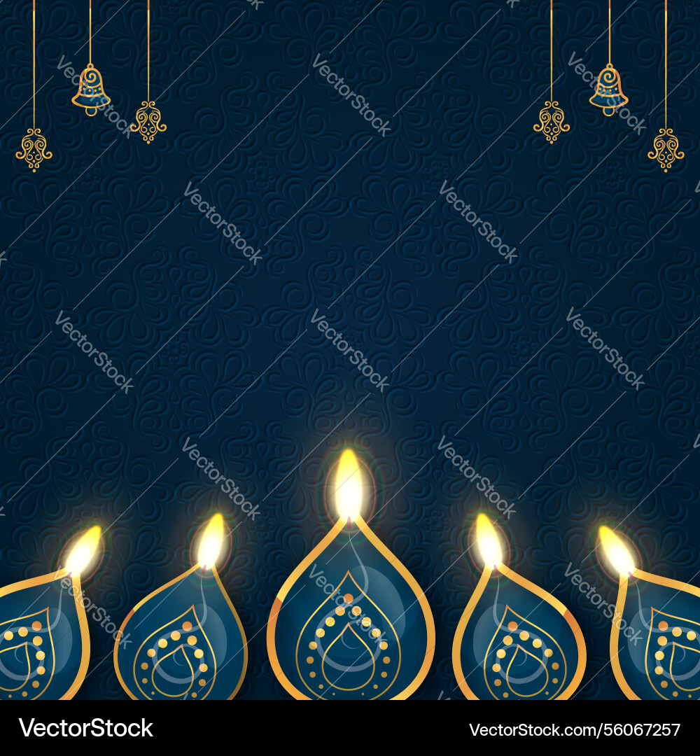 This spiritual background features a deep blue Vector Image