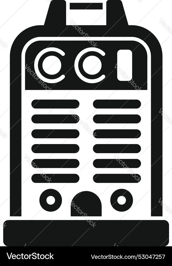 Welding machine icon showing metalwork equipment Vector Image