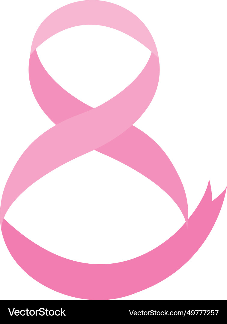 Womens day eight ribbon Royalty Free Vector Image
