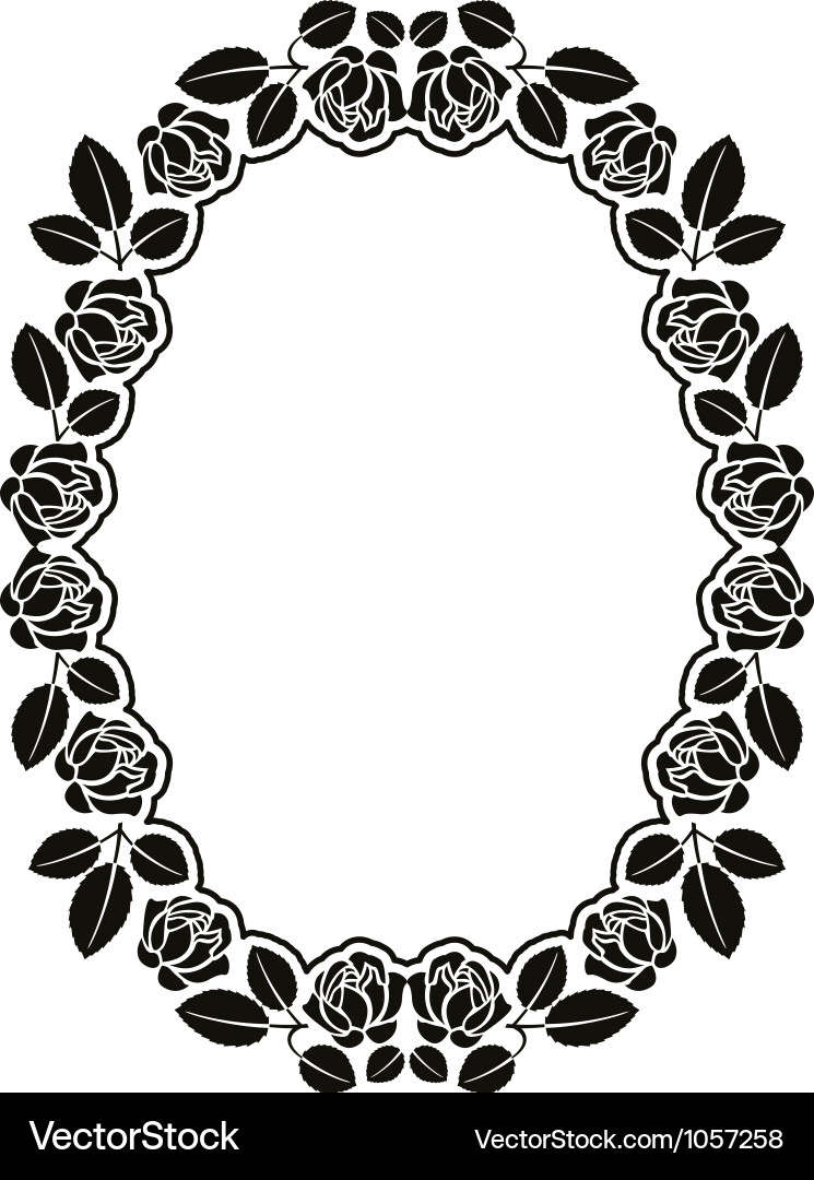 Border with roses Royalty Free Vector Image - VectorStock
