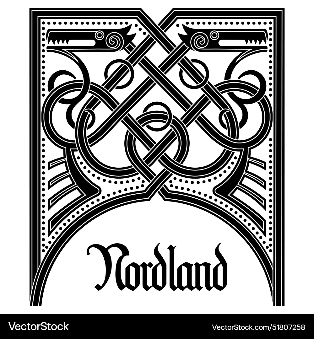 Design old norse pattern Royalty Free Vector Image