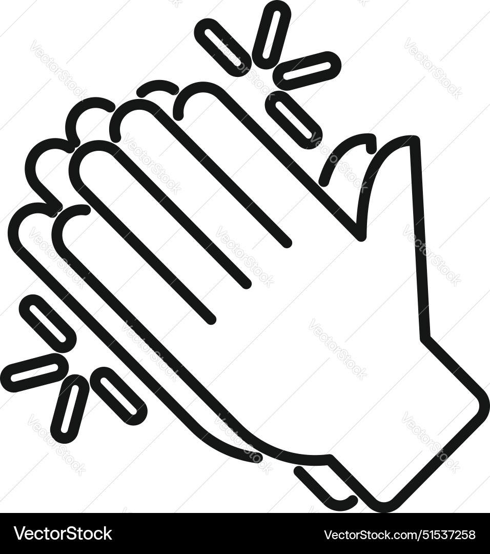 Expressing joy and gratitude by clapping Vector Image