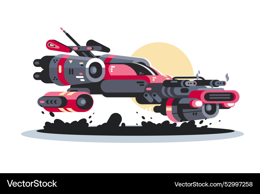 Futuristischer Hoverwagen Lizenzfreies Vektorbild