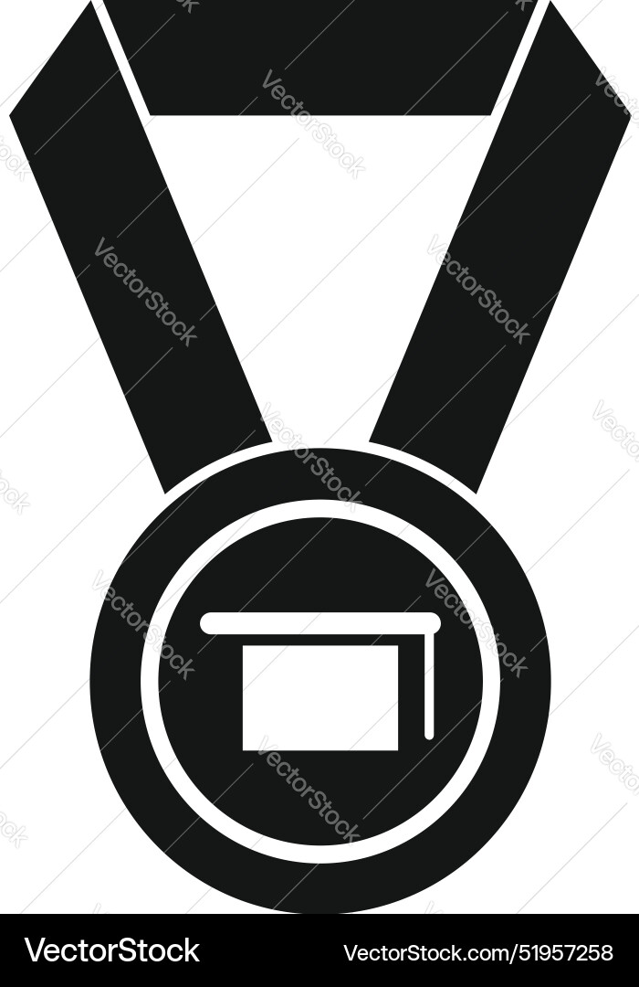 Graduation ceremony award medal representing Vector Image