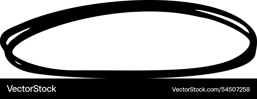 Hand drawn oval highlight selection Royalty Free Vector