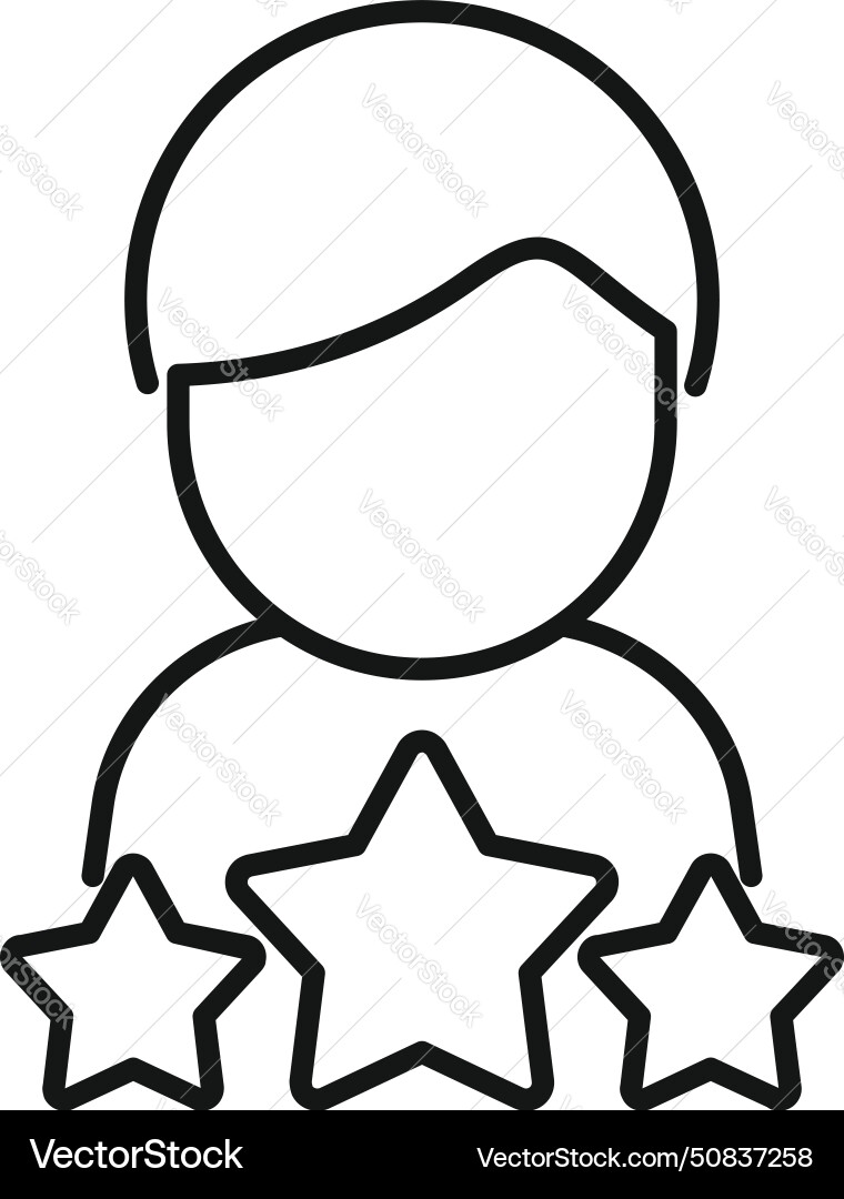 Rating user expression icon outline gaming Vector Image