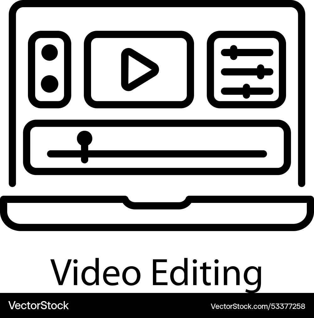 Video editing Royalty Free Vector Image - VectorStock