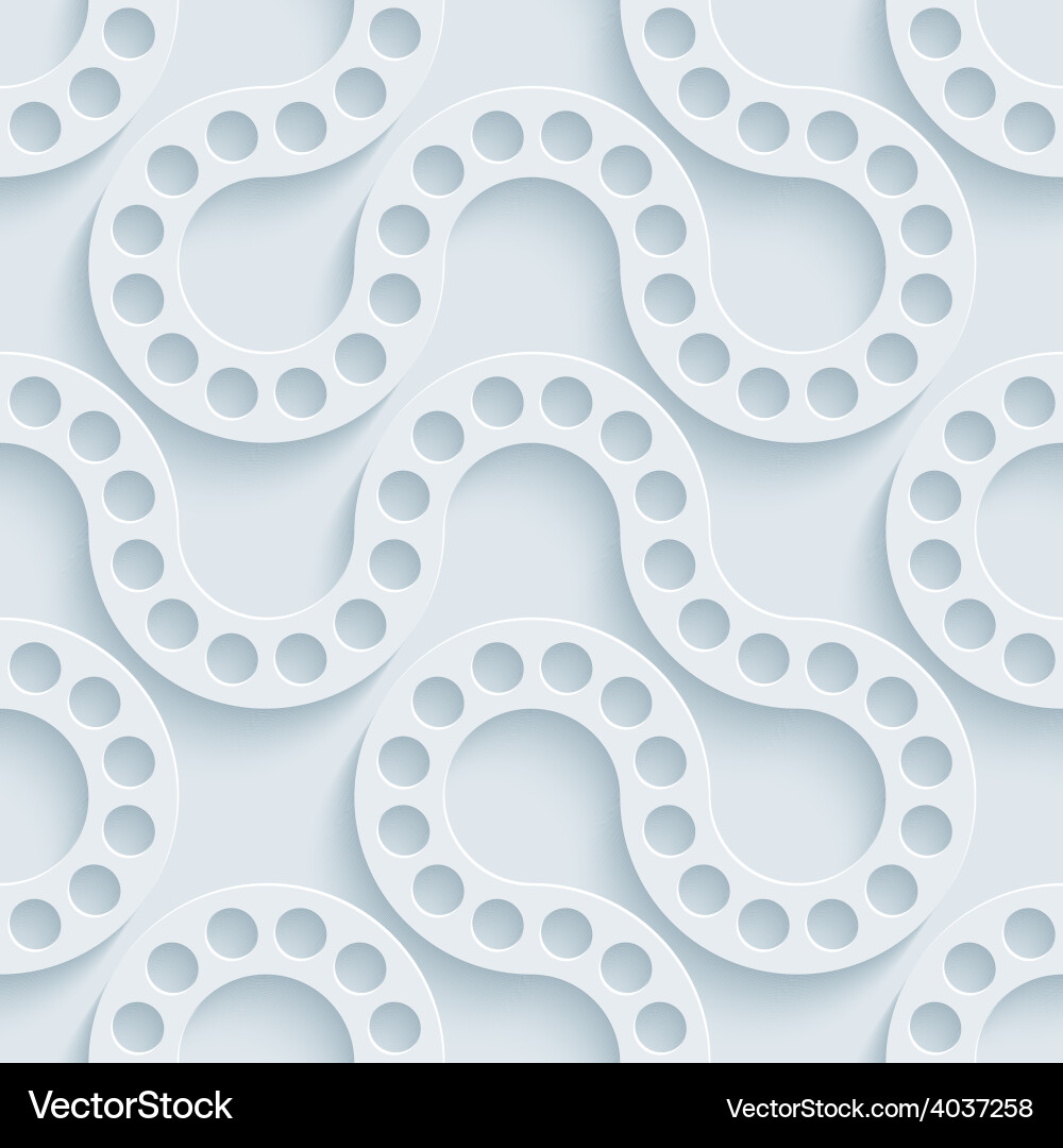 White perforated paper Royalty Free Vector Image