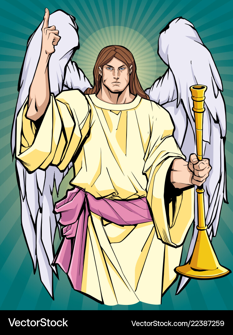 Archangel Gabriel Portrait Royalty Free Vector Image