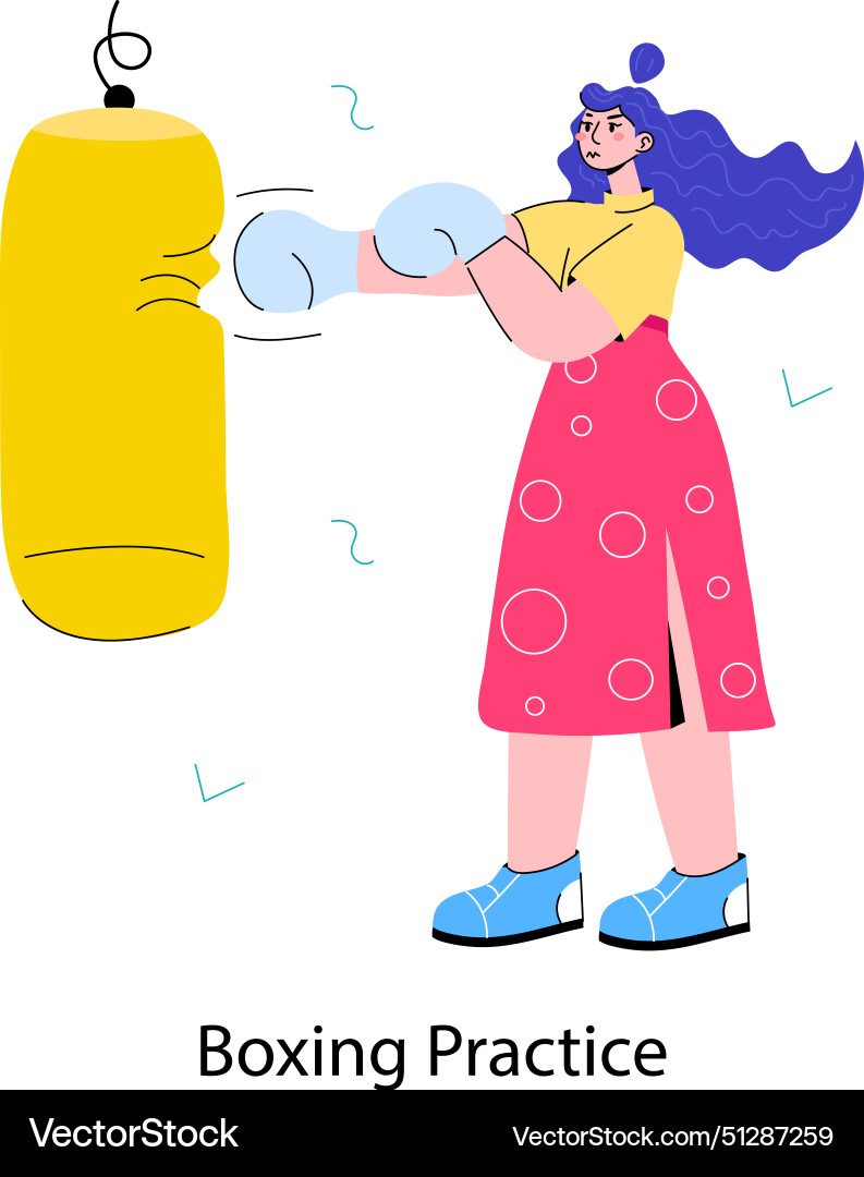 Boxing practice Royalty Free Vector Image - VectorStock