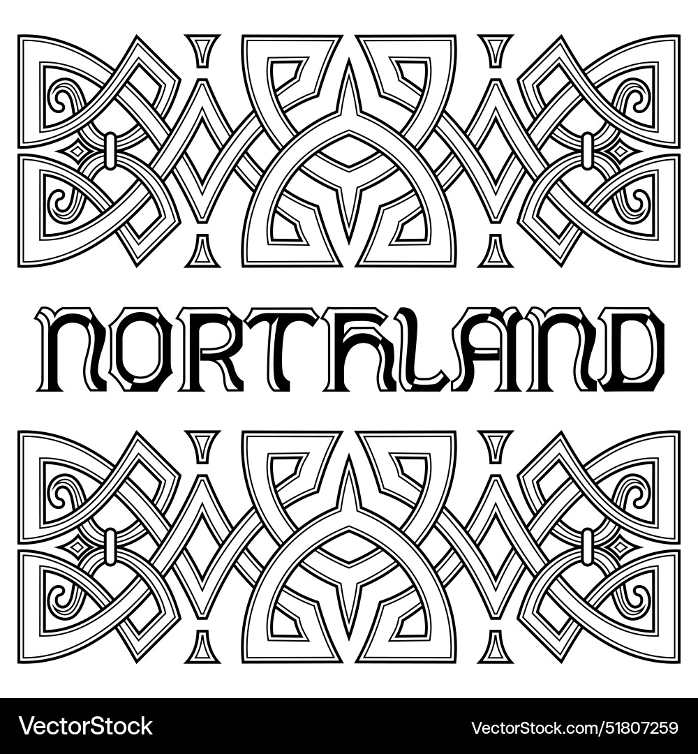 Design old norse pattern Royalty Free Vector Image