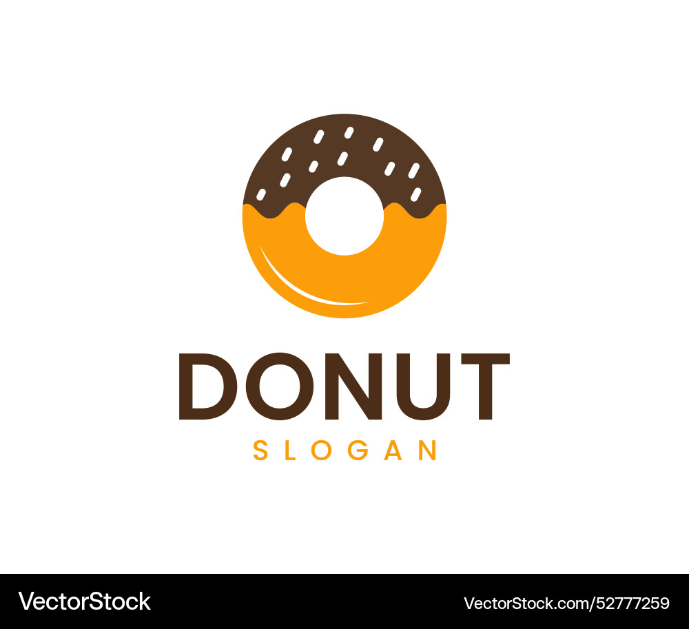 Donuts logo design or donut shop Royalty Free Vector Image